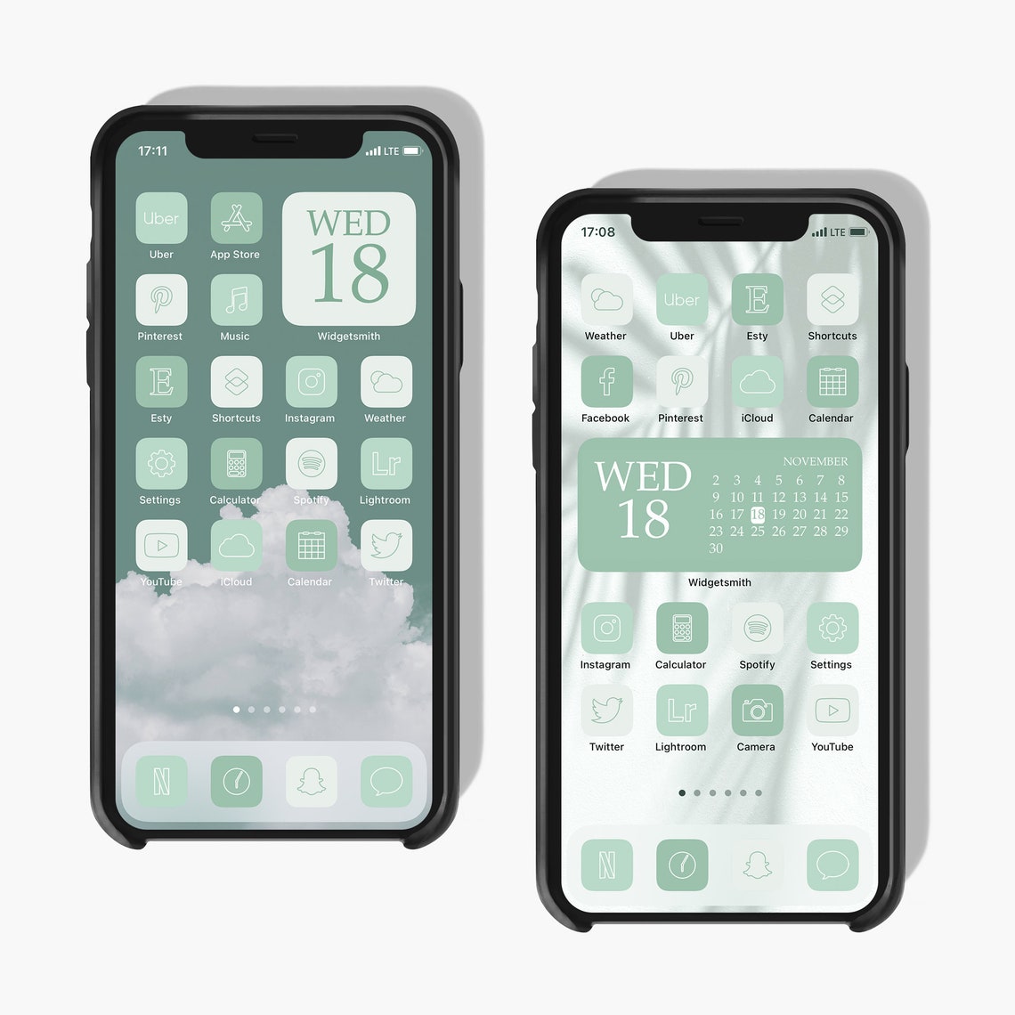 300 Mint App Icons, Ios 14 Soft Green Icons, Green Aesthetic Icon ...