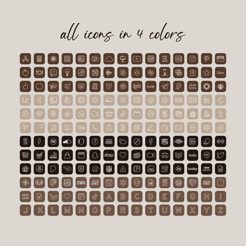 Classic App Icons App Icons Aesthetic Elegant Beige Cream - Etsy