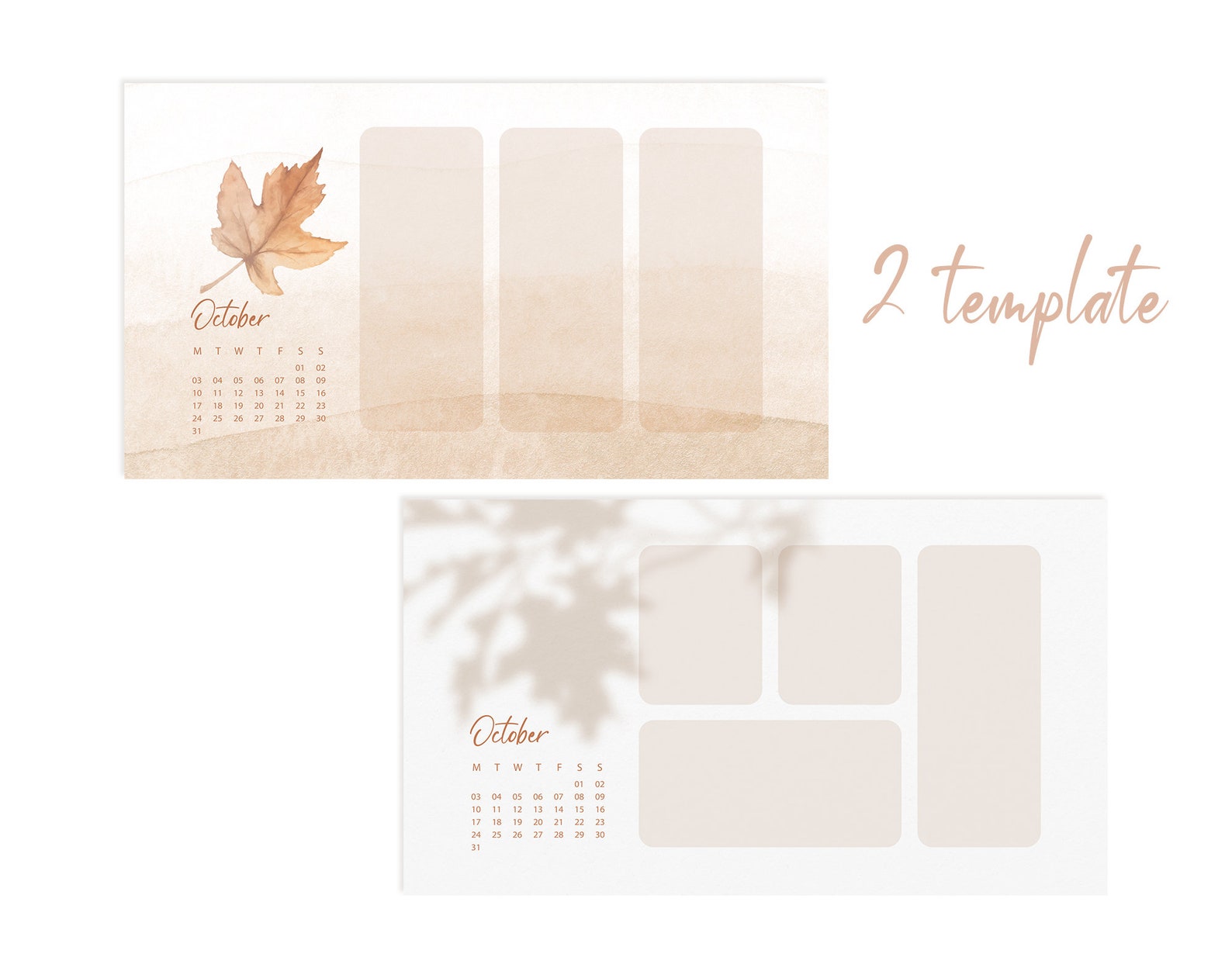 Autumn Calendar 2022 2023 Desktop Wallpaper Organizer Mac - Etsy