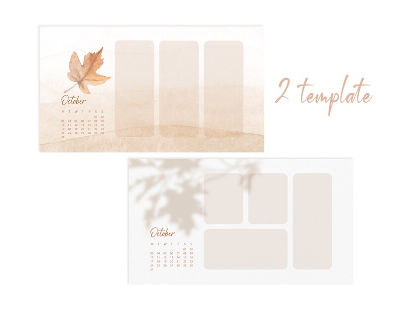 Autumn Calendar 2022 2023 Desktop Wallpaper Organizer Mac - Etsy