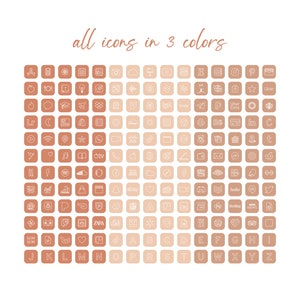 Hygge App Icons, Orange Icons, Boho Aesthetic Icon, Minimalist Orange ...