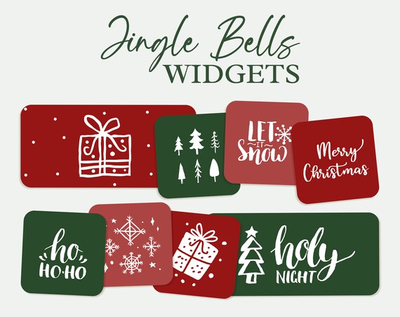 Christmas Widget Pack Christmas Widgets Xmas Homescreen | Etsy