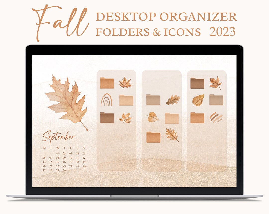 Autumn Calendar 2023 Desktop Wallpaper Organizer Mac Windows - Etsy