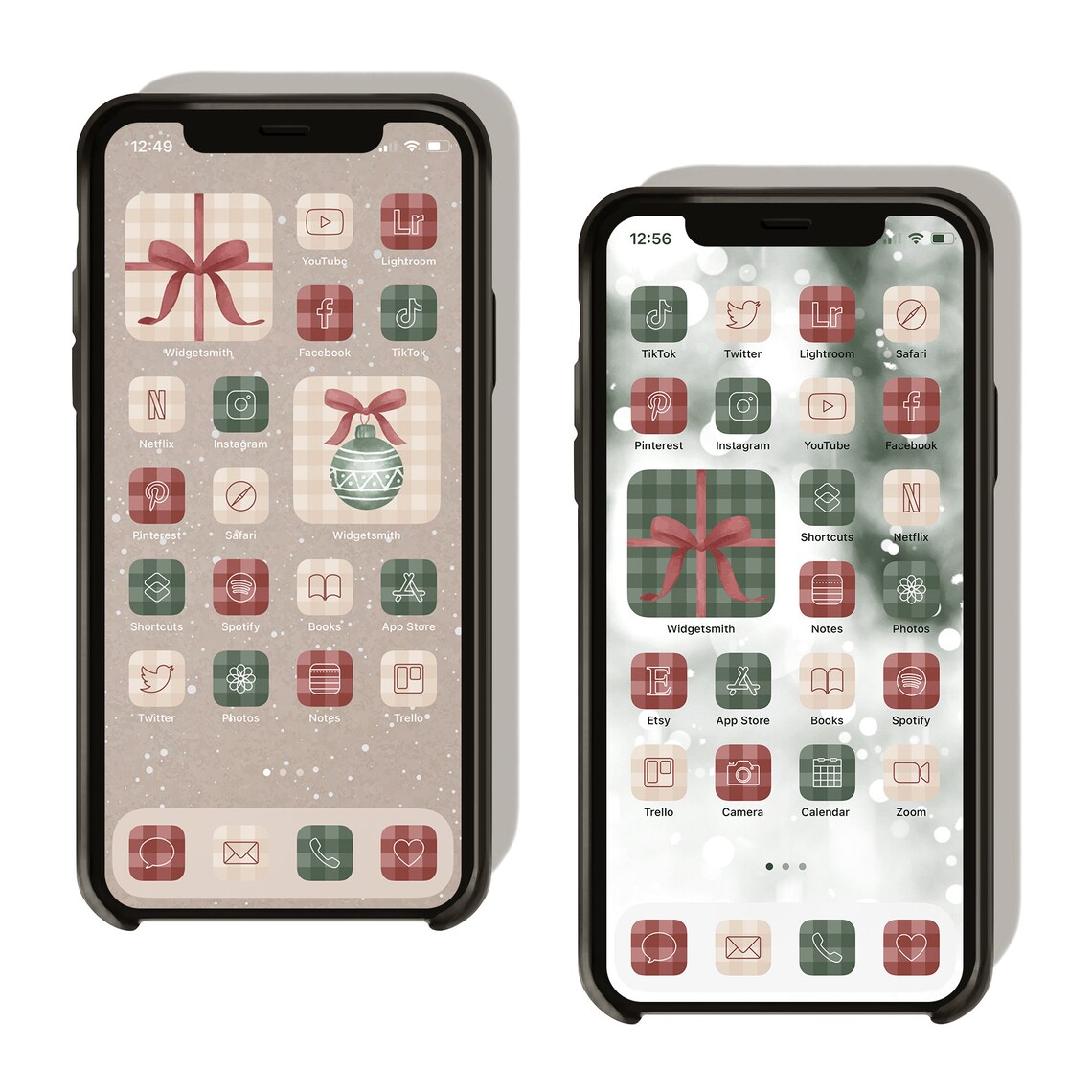 Christmas App Icons, Xmas App Icons, Neutral App Icons, iPhone Minimal ...