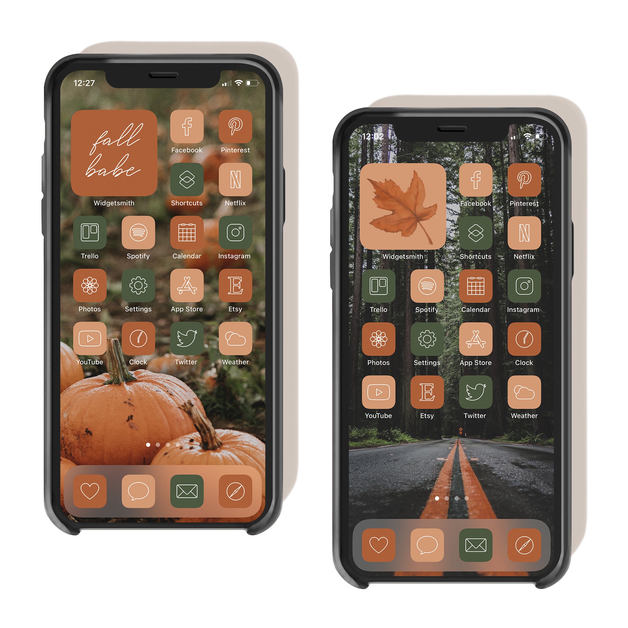 Autumn App Icons Fall Aesthetic Boho Iphone Covers Ios 14 | Etsy