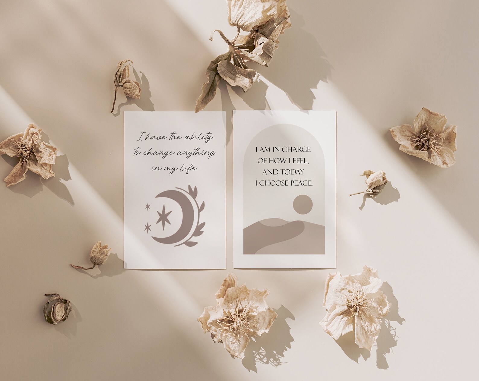 Boho Affirmation Cards, Printable Affirmations, Motivational Cards ...