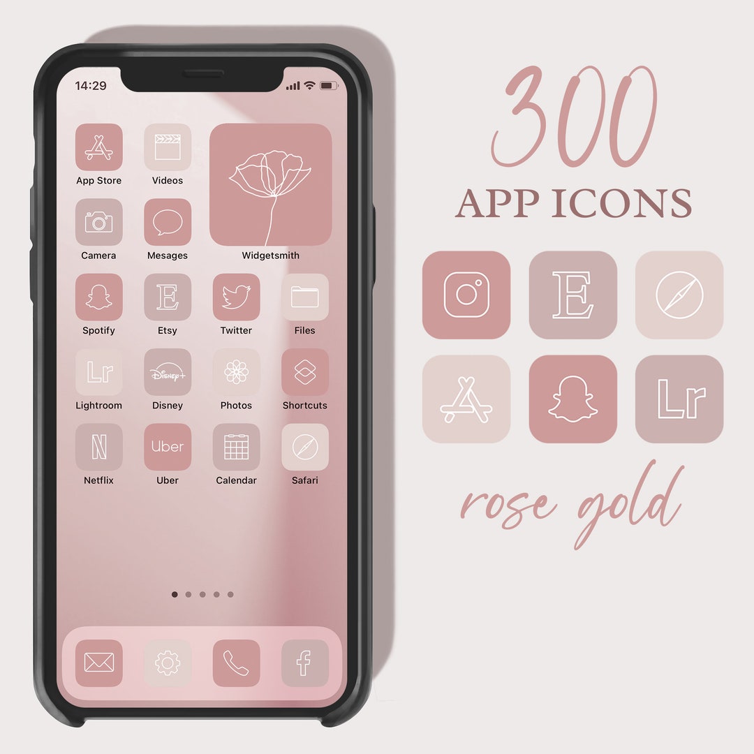 300 App Icons Ios 14, Ios Icon Set, iPhone Icon Aesthetic, Custom App ...