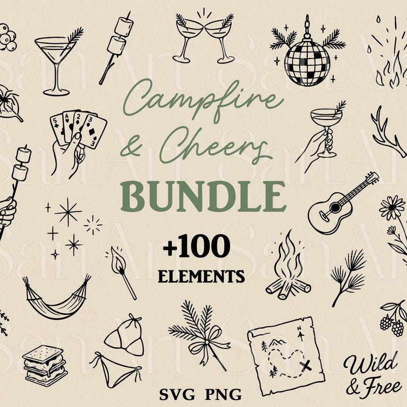 Cute Camp Sketch - Etsy UK