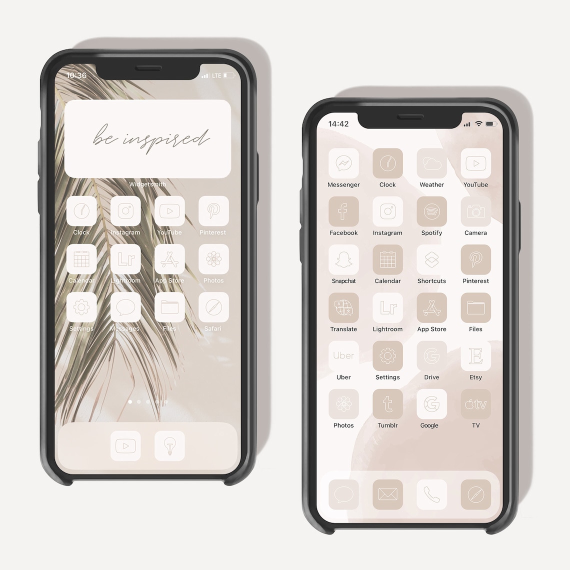 Neutral Beige Aesthetic Boho Iphone Ios 14 App Icons Minimal - Etsy Canada