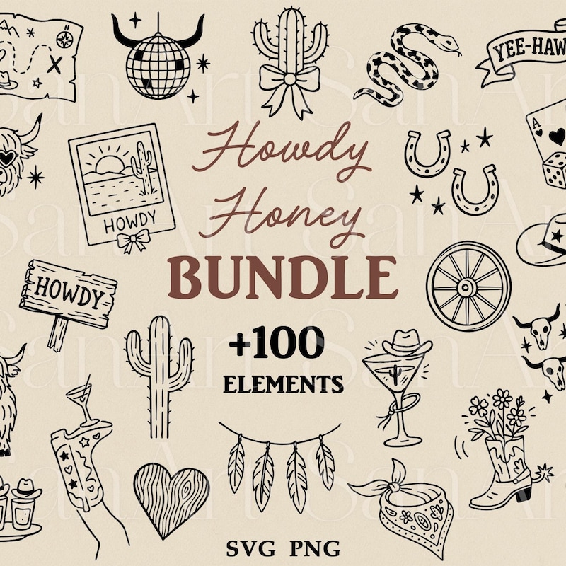 Western Drawn Images - Etsy