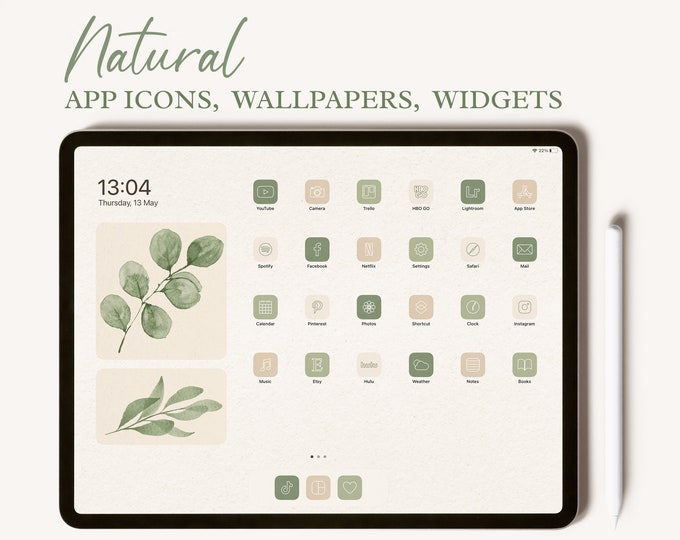 300 Mint App Icons, iOS 14 Soft Green Icons, Green Aesthetic Icon ...