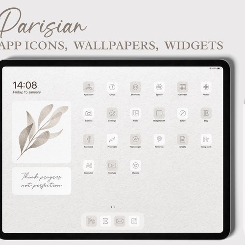 Neutral Pink Ipad App Icons Aesthetic IOS Icon Wallpaper - Etsy