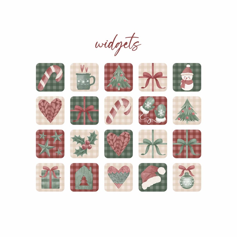 Christmas App Icons Xmas App Icons Neutral App Icons Iphone - Etsy