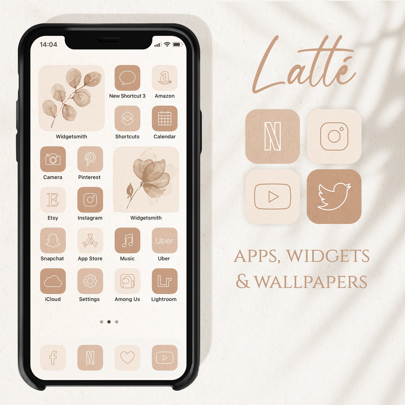 Neutral Palette App Icons Ios Icons Aesthetic Boho Ios - Etsy