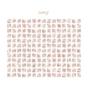 200 Boho App Icons, Ios 14 Minimalist Icons, Cream Beige Aesthetic Home ...