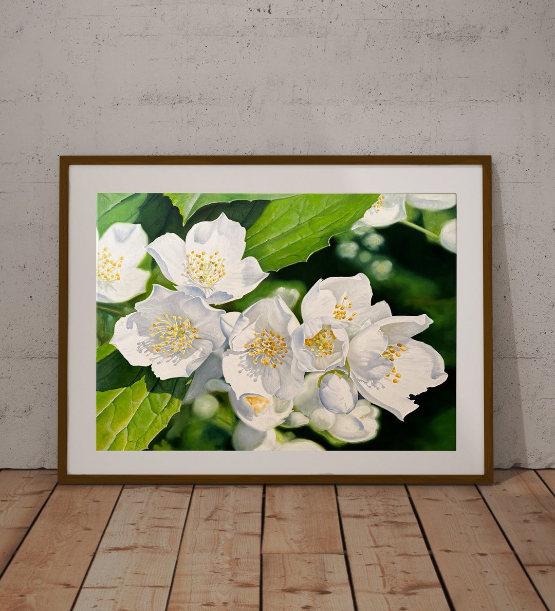 Jasmine Blossom Print, Print on Paper, Art Print, Wall Art, Macro ...