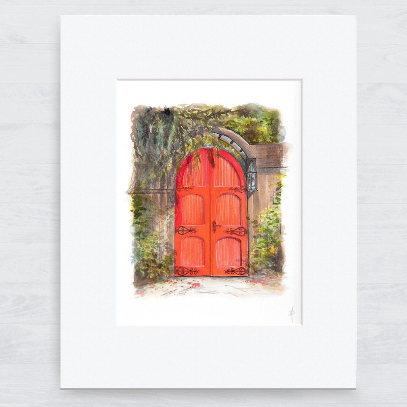 Red Door Print - Etsy