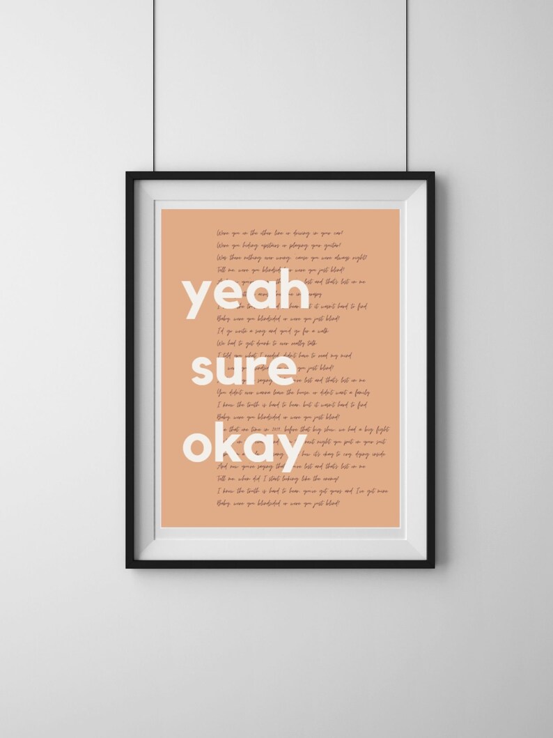 YEAH SURE OKAY Digital Wall Art Download Multiple Sizes Included - Etsy