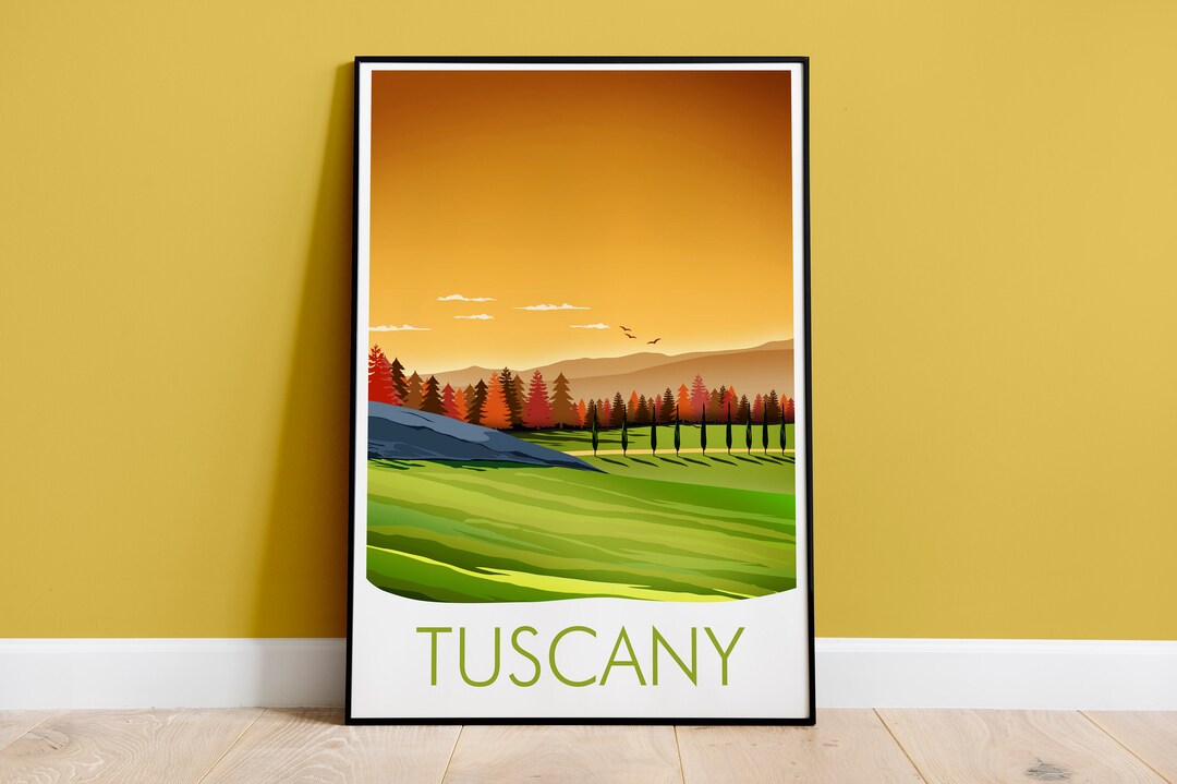 Visit Tuscany Poster Print, Tuscany Italy Poster, Vintage Tuscany Wall ...