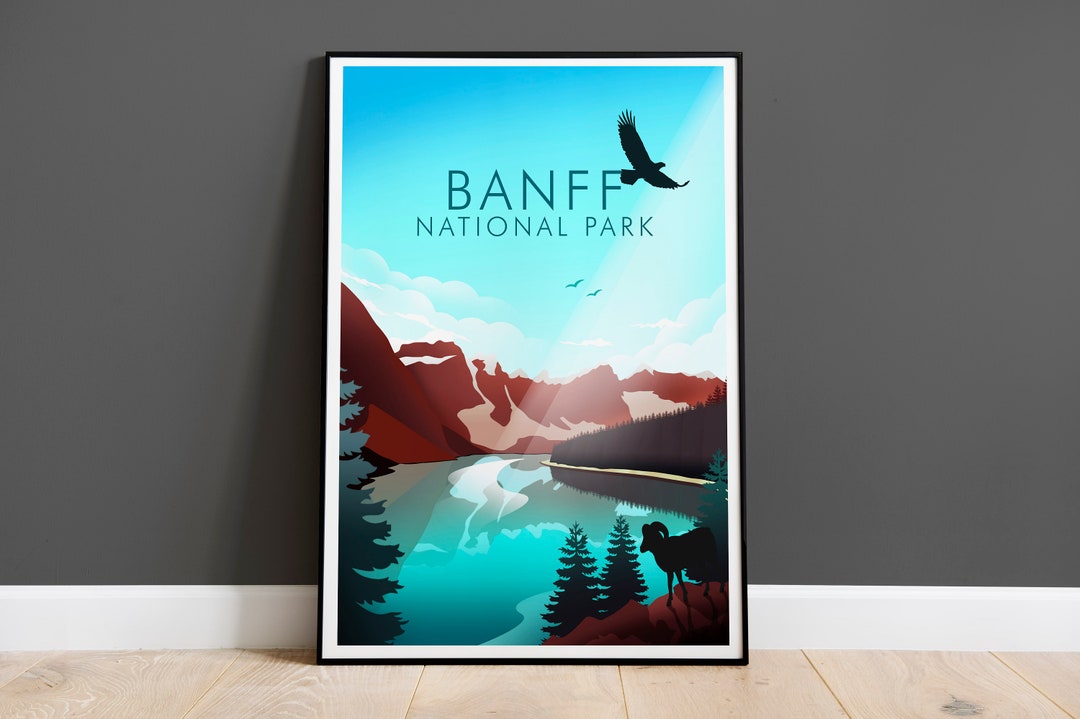 Banff National Park Poster: Travel Art Print - Etsy