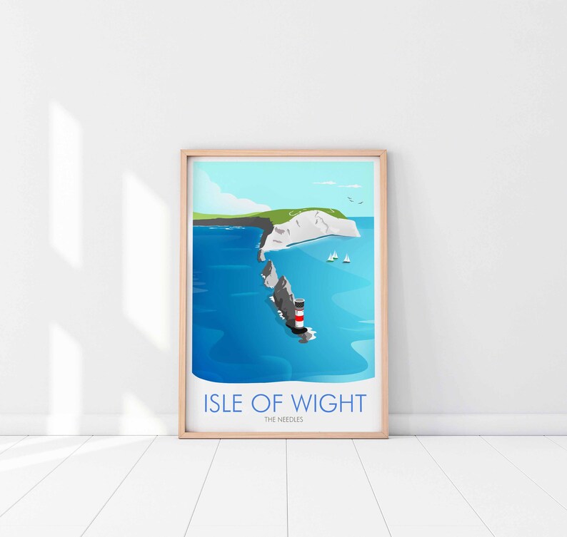 Isle of Wight Print Poster The Needles Poster England | Etsy
