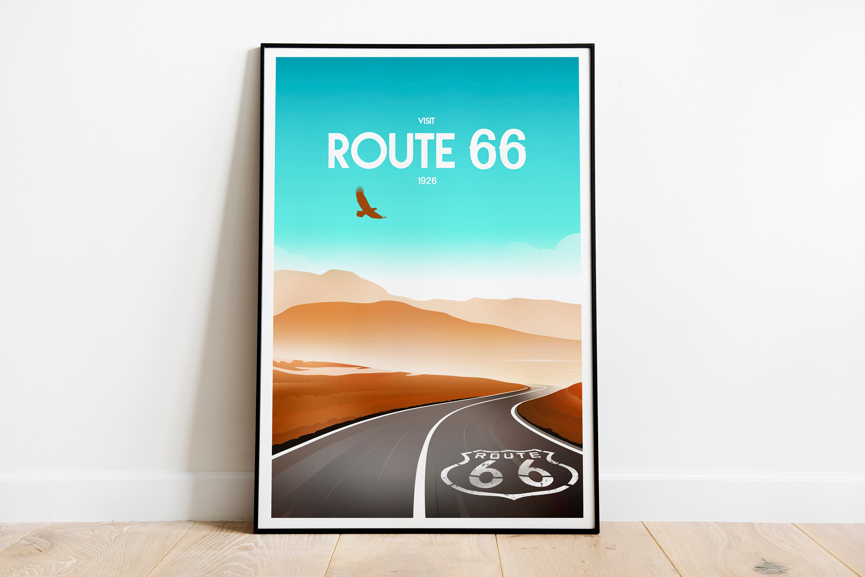 US Route 66 Poster Print Route 66 Wall Art Travel Poster - Etsy UK