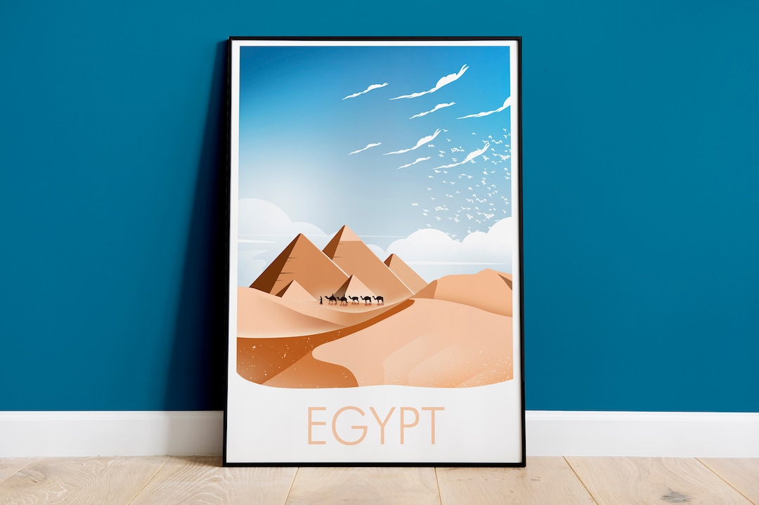 Great Pyramid of Giza, Art, Print, Egypt Poster Print, Travel Poster ...
