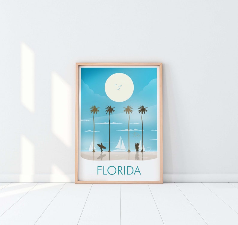 Florida Travel Print - Etsy