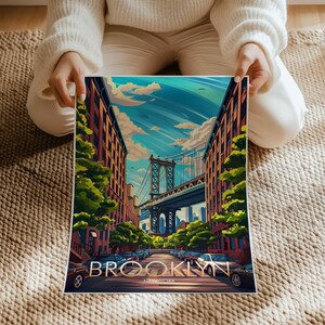 Brooklyn Traditional Travel Print, Brooklyn New York, Travel Prints ...