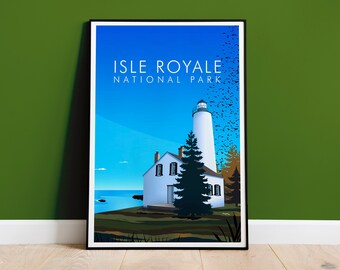 Isle Royale National Park Outline SVG Files Isle Royale - Etsy