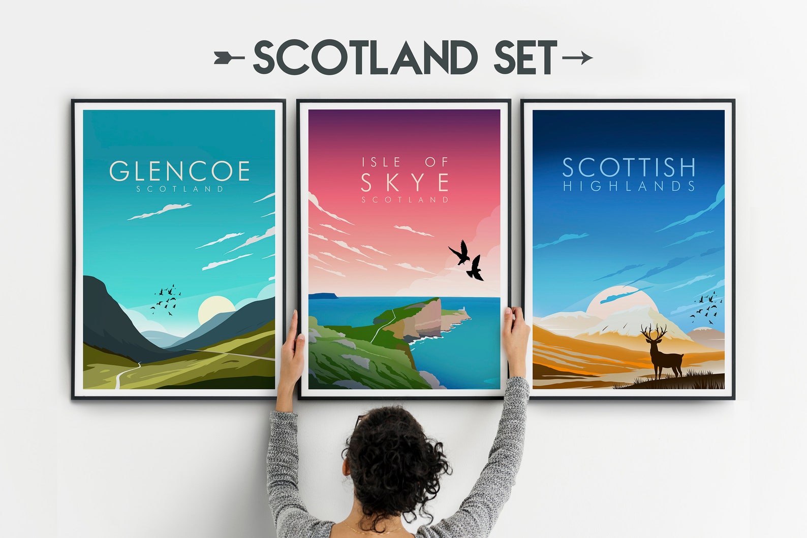 Scotland Prints Glencoe Scotland Print Isle of Skye Print | Etsy