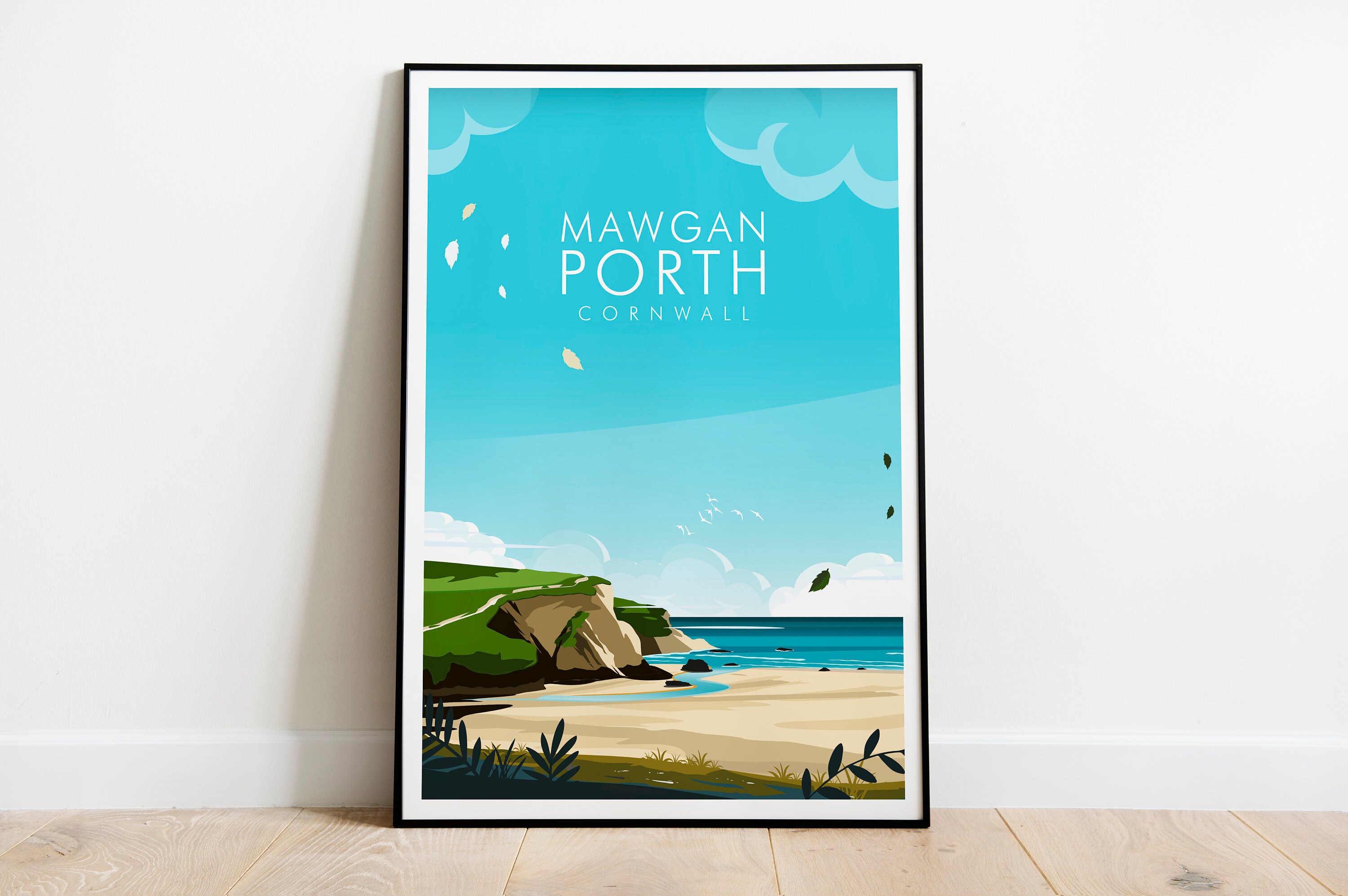 Cornwall Print Mawgan Porth Print Set of 3 - Etsy
