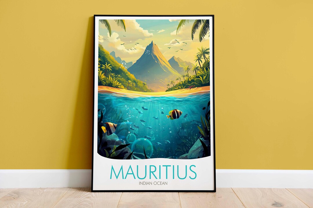 Mauritius Travel Print, Mauritius Poster, Travel Posters, Travel Prints ...