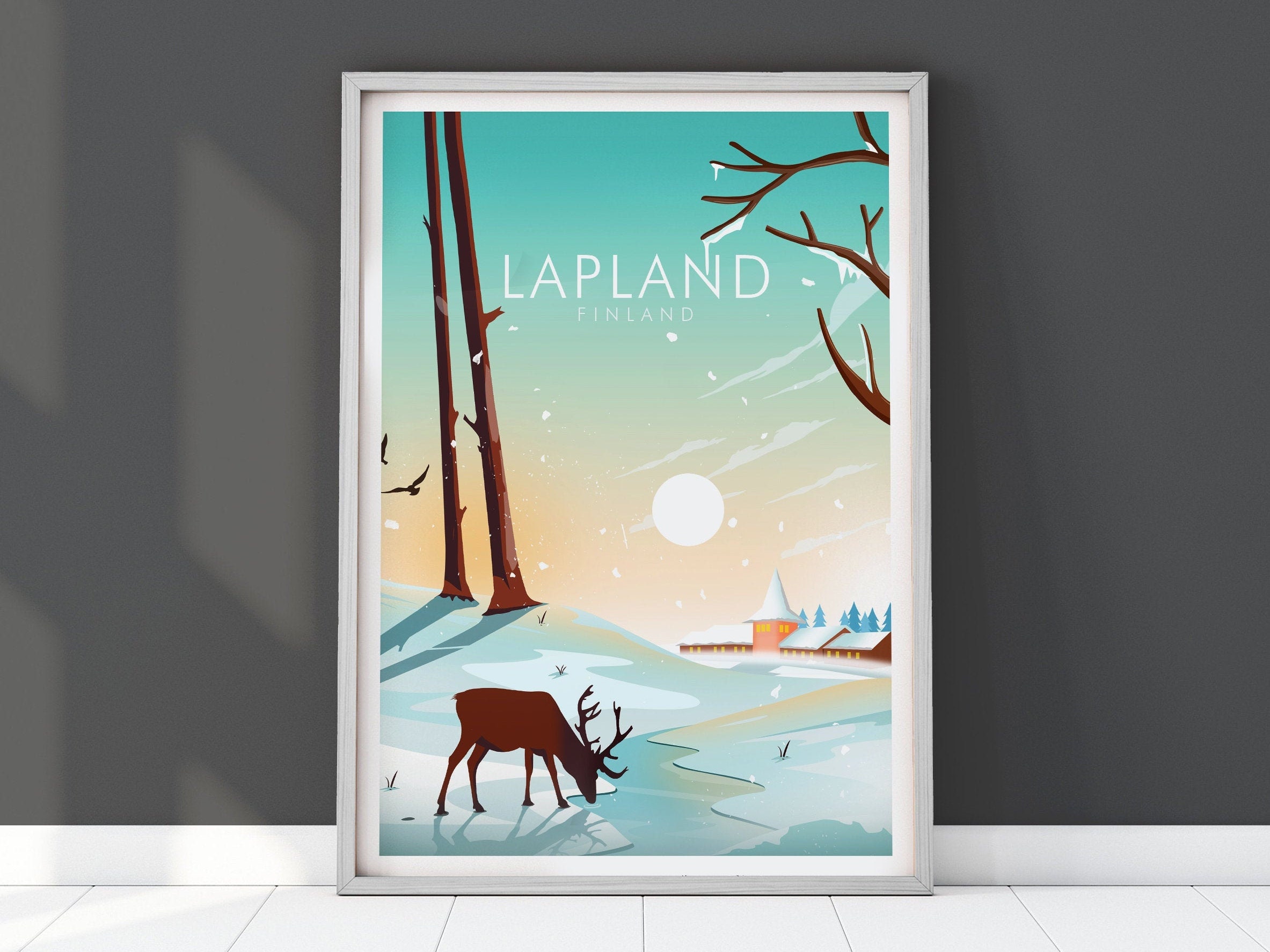 Lapland Print Finland - Etsy UK