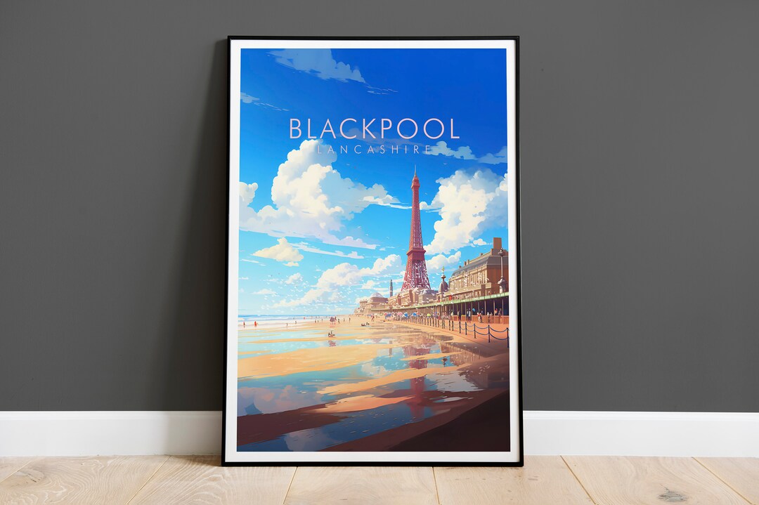 Blackpool Print, Blackpool Poster, Travel Art Print - Etsy