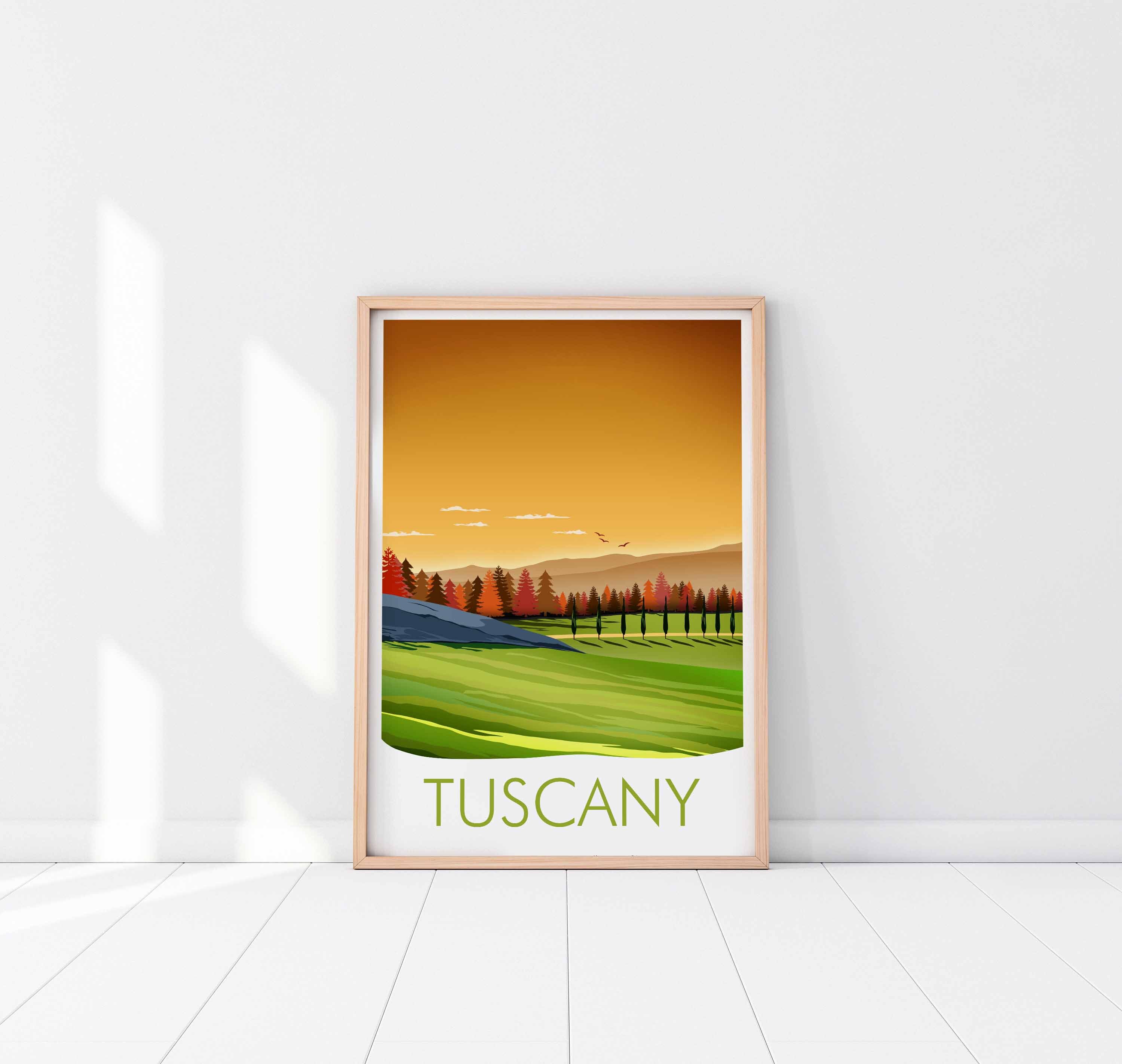 Visit Tuscany Poster Print Tuscany Italy Poster Vintage - Etsy UK