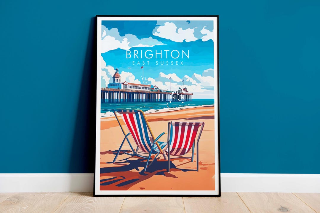 Brighton Print, Brighton Poster, Brighton Pier, Travel Poster Prints - Etsy