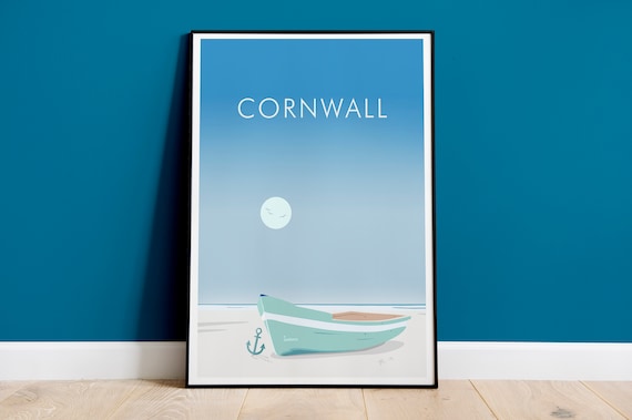 Traditional Cornwall Print | Etsy UK