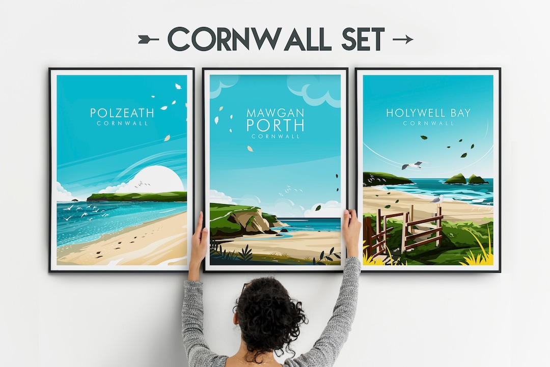 Cornwall Print, Mawgan Porth Print, Set of 3 - Etsy