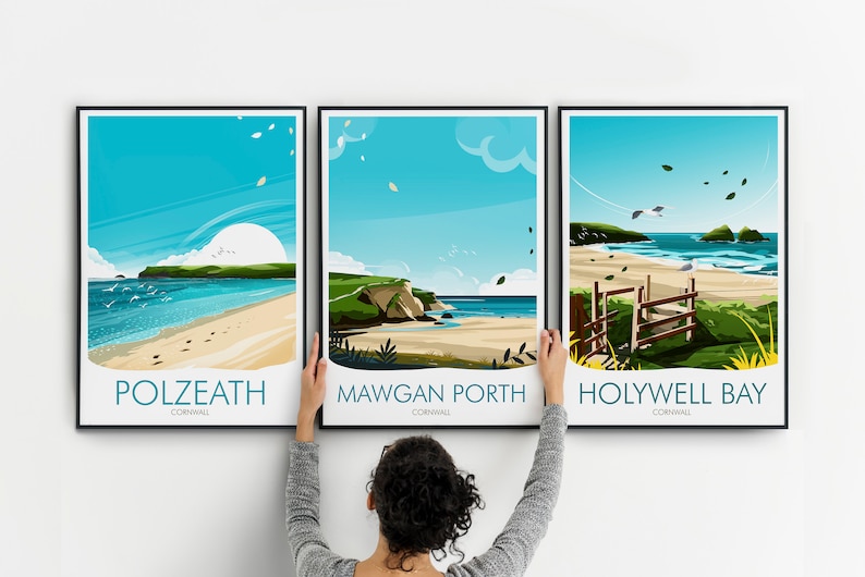 Cornwall Print, Mawgan Porth Print, Set of 3 - Etsy