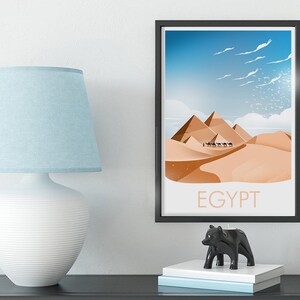 Great Pyramid of Giza, Art, Print, Egypt Poster Print, Travel Poster ...