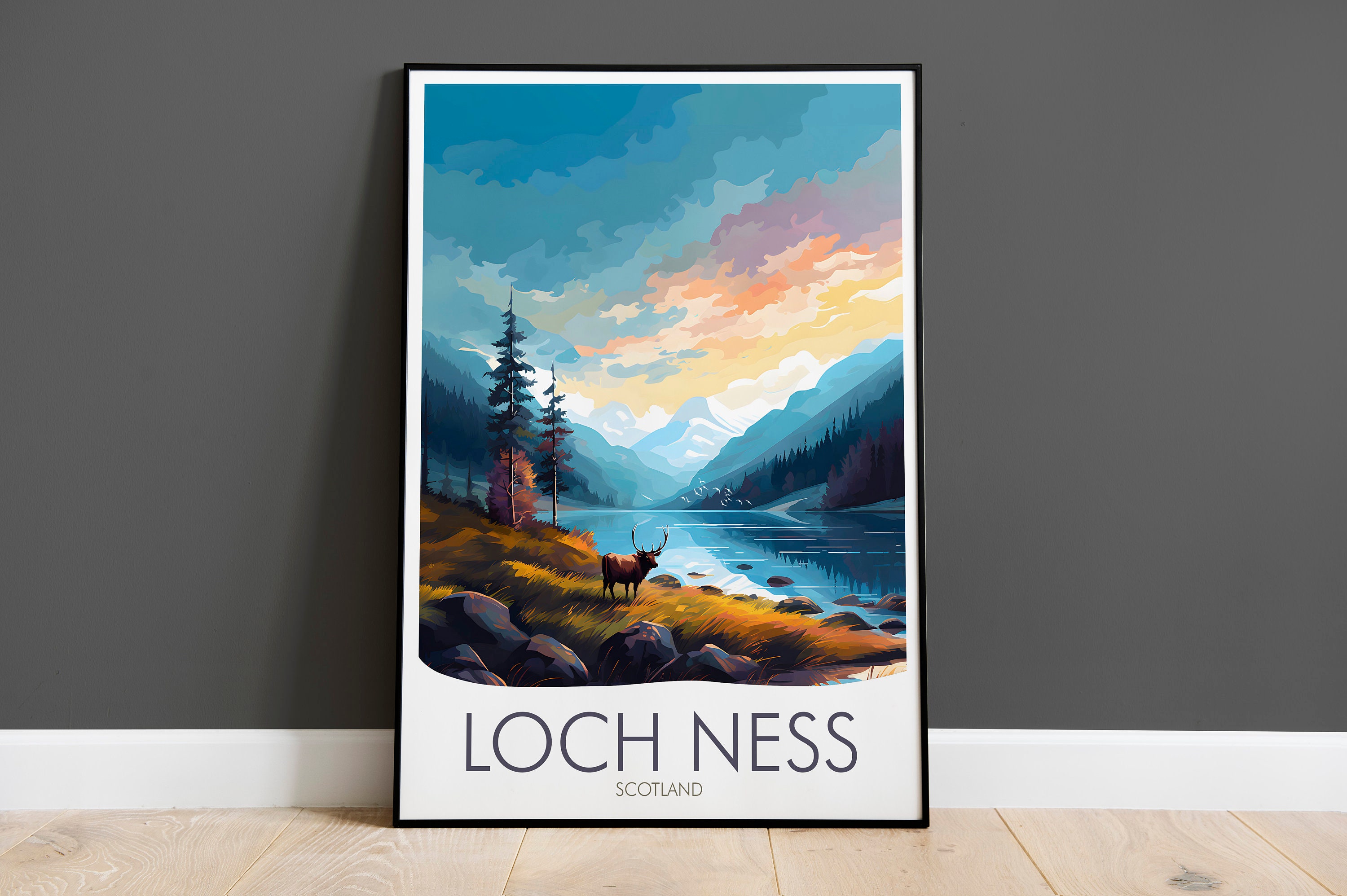 Loch Ness Print, Travel Poster - Etsy