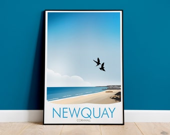 Newquay Cornwall Signed Print. - Etsy