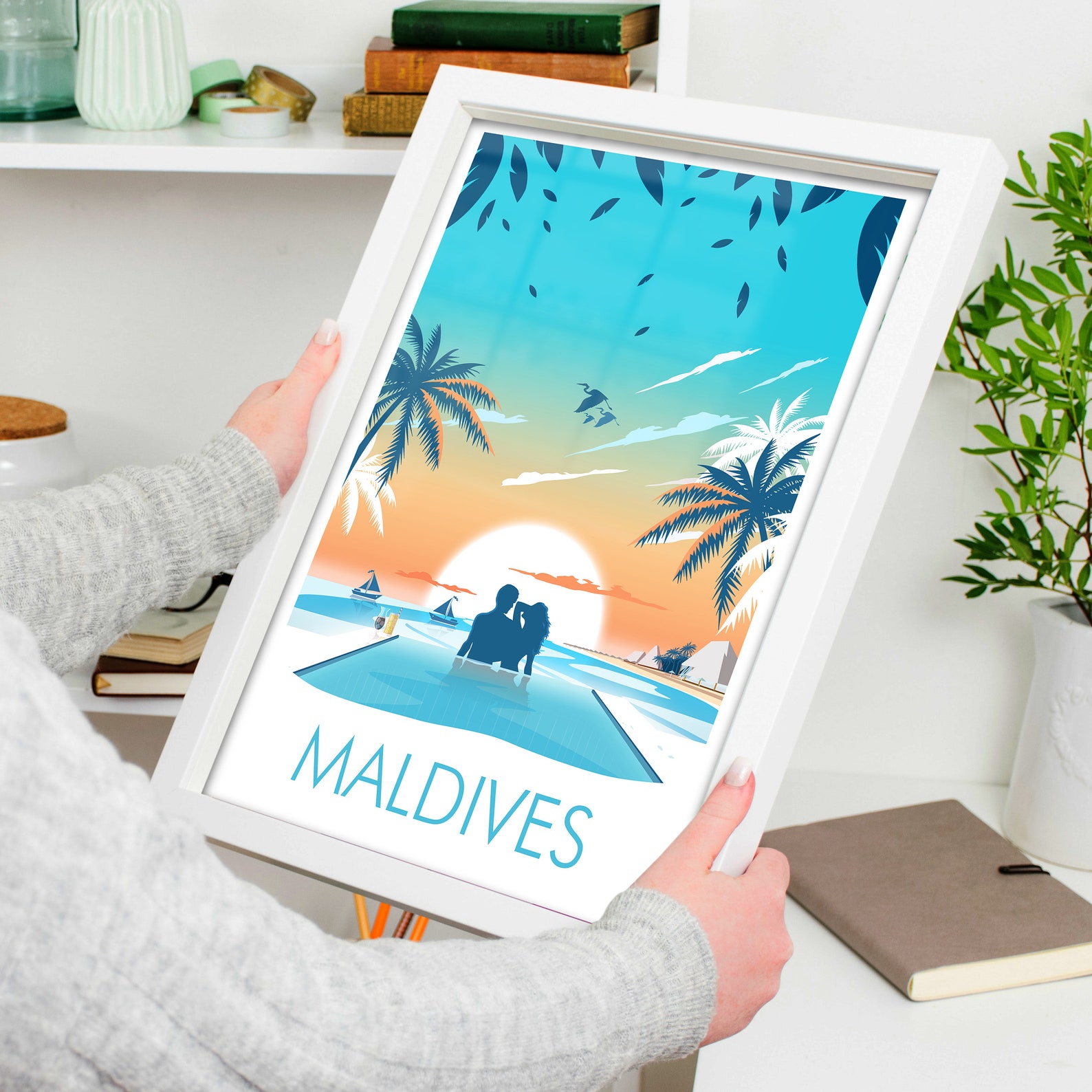 Maldives Poster Print Maldives Beach Art Print Malé Maldives - Etsy