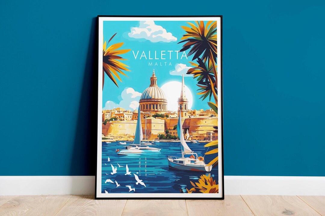 Valetta Malta Print, Malta Poster, Travel Posters, Travel Prints - Etsy