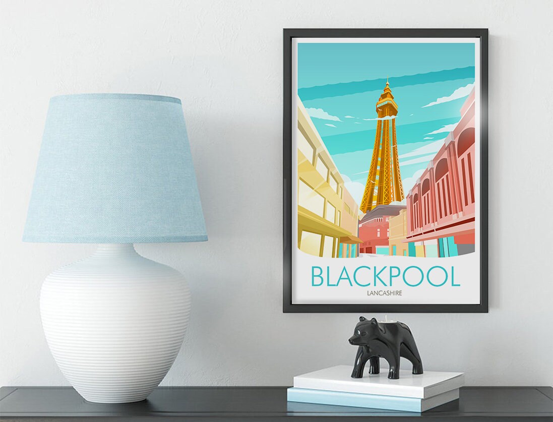 Traditional Blackpool Print - Etsy