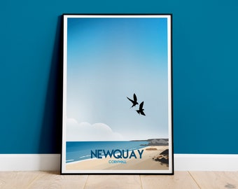 Newquay Cornwall Signed Print. - Etsy