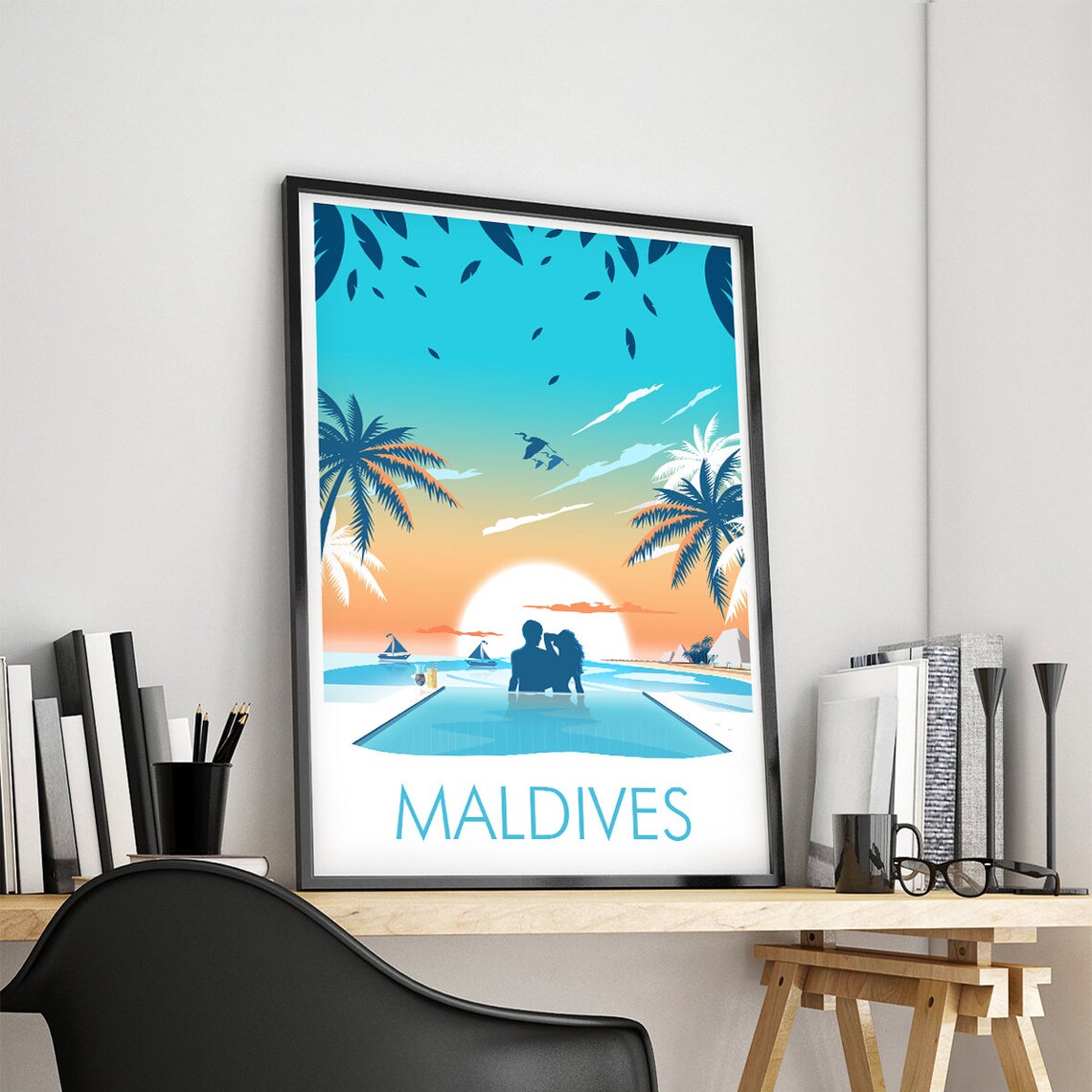 Maldives Poster Print Maldives Beach Art Print Malé Maldives - Etsy