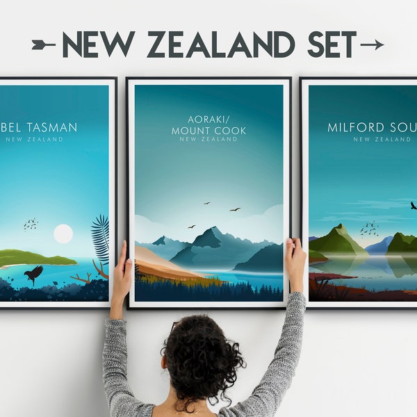 New Zealand Print - Etsy