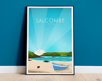 Salcombe Print Salcombe Map, Devon Art, Salcombe Art, Map Art, Devon ...